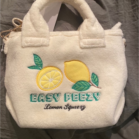 H&M | Bags | Hm Easy Peezy Lemon Squeezy Clutch Zip Top Bag With ...